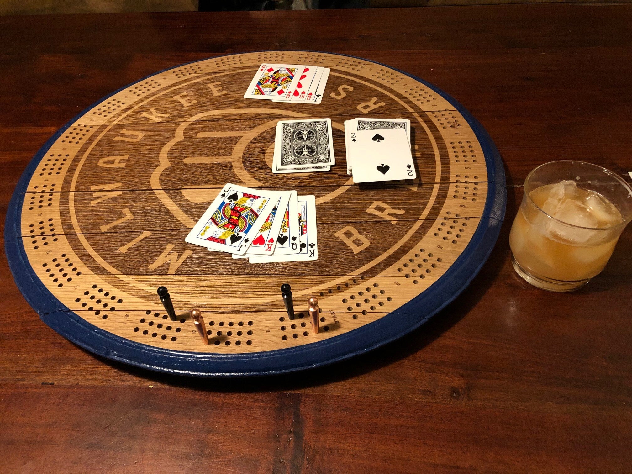 Personalized, Customized Barrel End Cribbage Board & Wall Display – Big ...