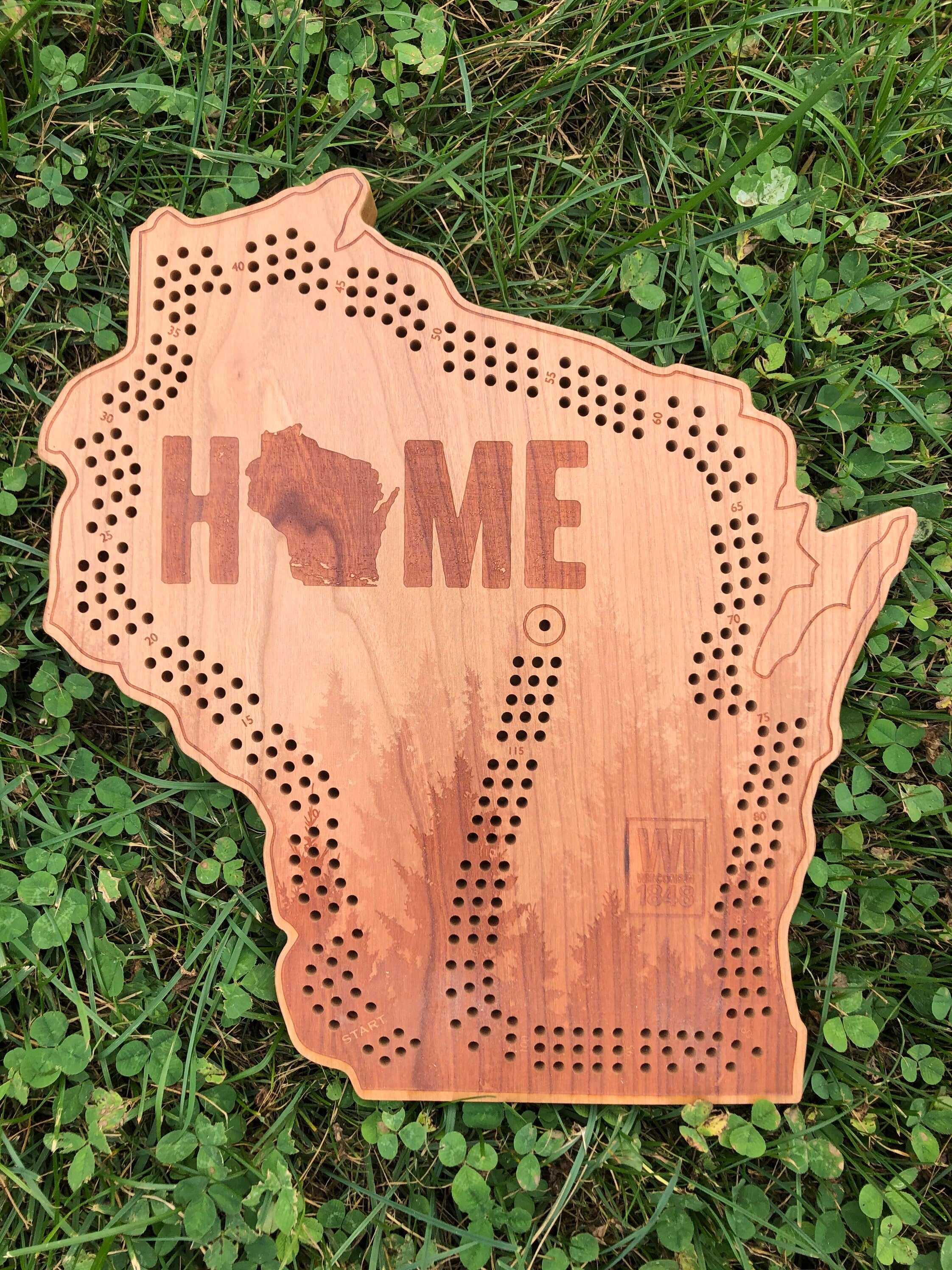HOME Wisconsin Cribbage Board & Wall Display – Big Fish Woodworks