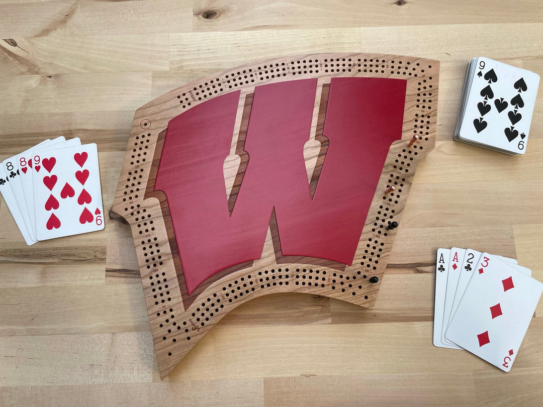 University of Wisconsin "Motion W" Cribbage Board & Wall Display – Big ...